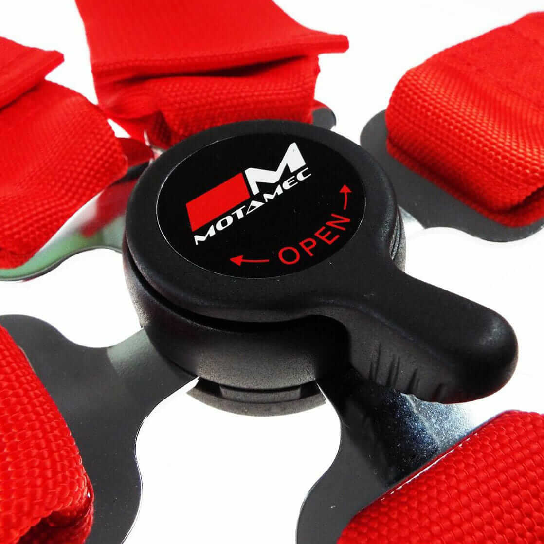 Motamec 6 Point FIA Harness Black