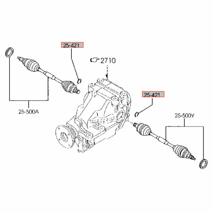 Genuine Driveshaft Retaining Clip for Mazda MX-5 NC ND