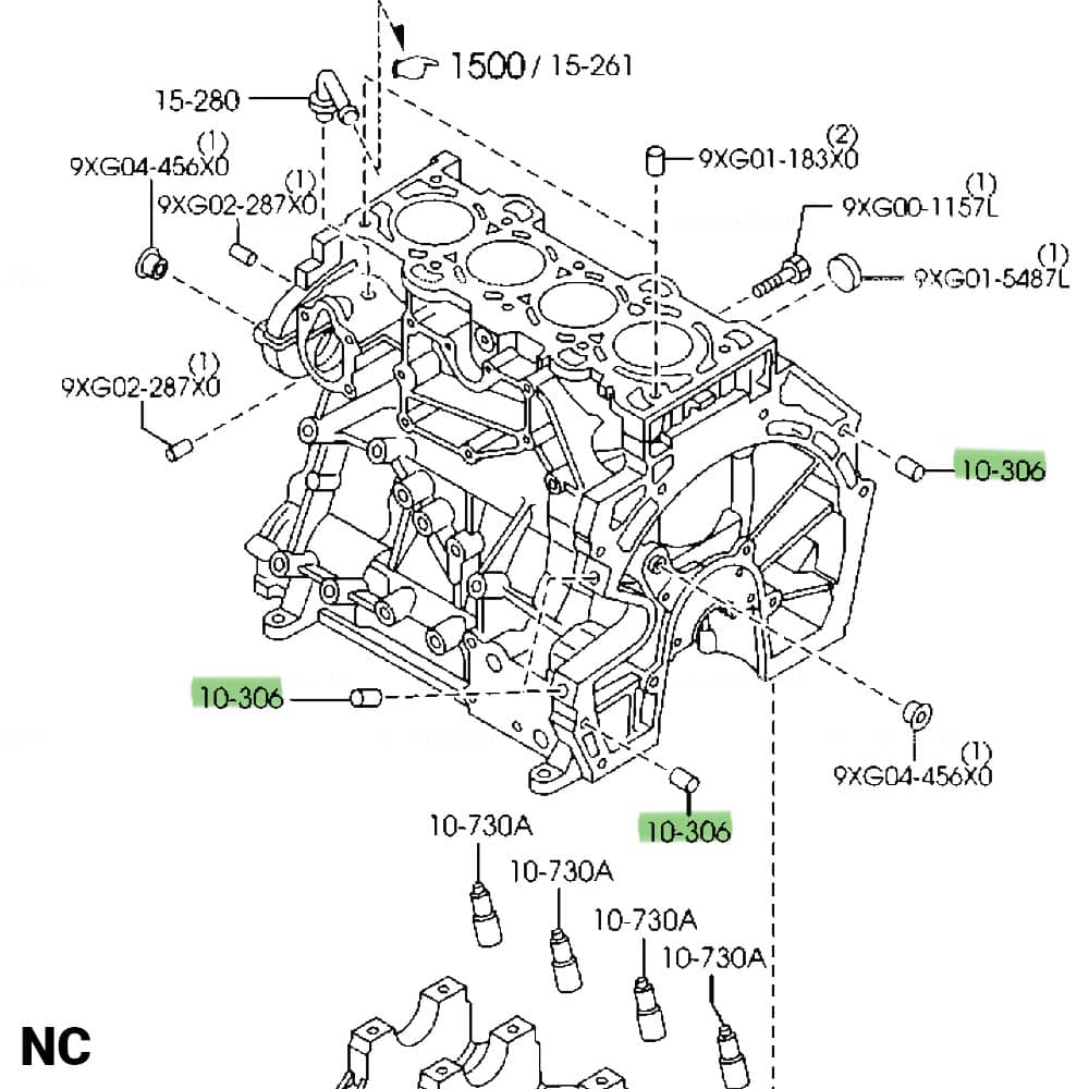 Genuine Block Transmission Locating Dowel for Mazda MX-5 NC ND