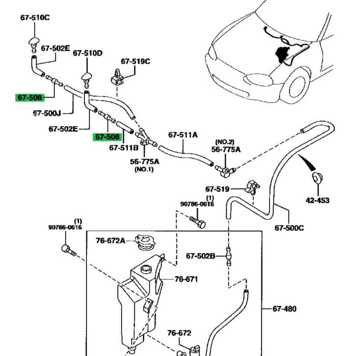 Genuine Screen Washer Check Valve for Mazda MX-5 NA NB