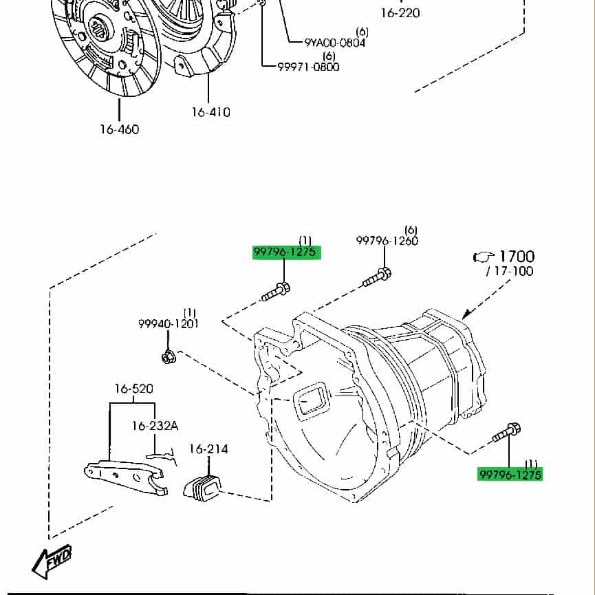 Genuine Long Gearbox to Engine Bolt for Mazda MX-5 NA NB
