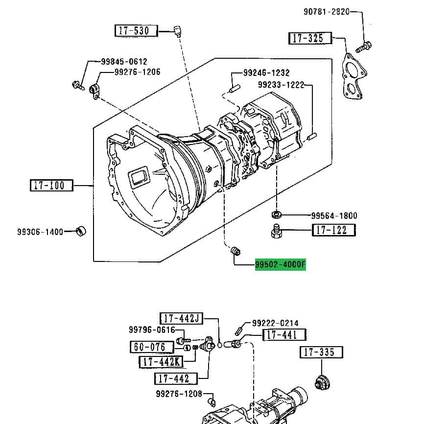 Genuine Gearbox Square Head Fill Plug for Mazda MX-5 NA NB NC 5 Speed