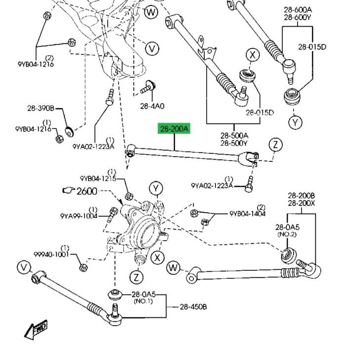 Genuine Rear Trailing Link Suspension Arm for Mazda MX-5 NC