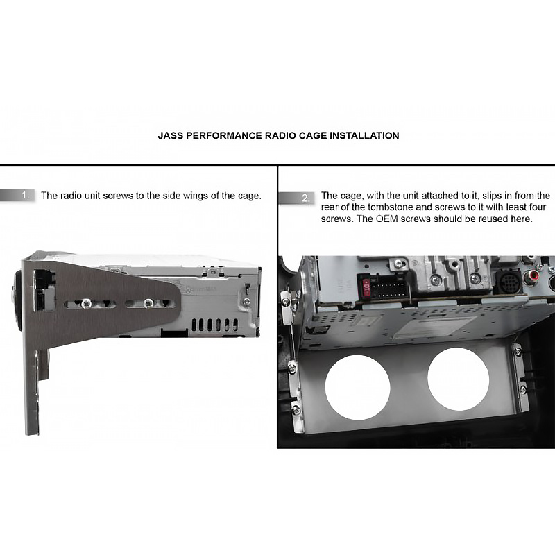 MX5 Mk1 Jass 2.5DIN Stainless Radio Cage 2 Gauges (NA)