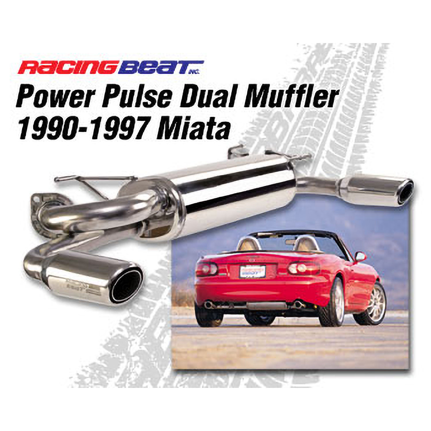 MX5 Mk1 Racing Beat Power Pulse Dual Exit Back Box (NA)